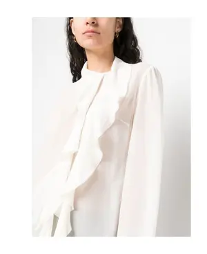 Dolce & Gabbana Ruched Georgette Blouse