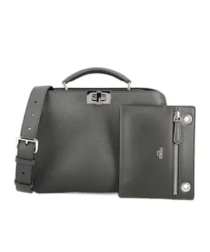 Fendi Peekaboo Iseeu Small Messenger Bag - Gray