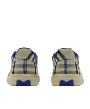 Burberry Checked Lace-up Sneakers - Check Lichen