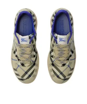 Burberry Checked Lace-up Sneakers - Check Lichen