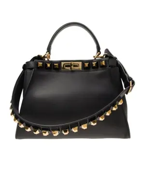 Fendi Logo Twist Lock Shoulder Bag