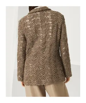 Brunello Cucinelli Foliage Lace Knit Blazer