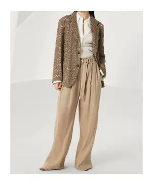Brunello Cucinelli Foliage Lace Knit Blazer