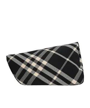 Burberry Check-jacquard Messenger Bag - Black
