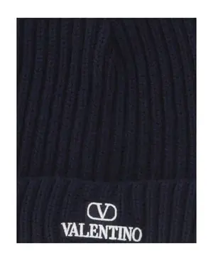 Valentino Garavani Logo Embroidered Knitted Beanie