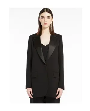 Max Mara Wool Tuxedo Style Coat