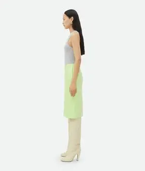 Bottega Veneta Shiny Leather Midi Skirt