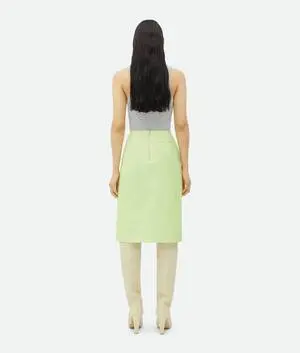 Bottega Veneta Shiny Leather Midi Skirt