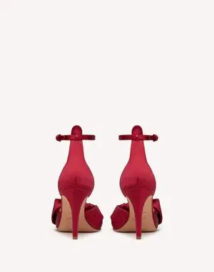 Red Valentino Valentino Satin Bow-embellished Pumps - Red