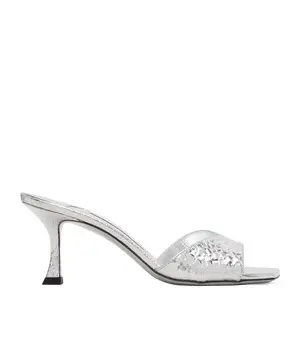 JIMMY CHOO Skye 70 Square Toe High-heeled Sandals - Silver