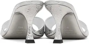 JIMMY CHOO Skye 70 Square Toe High-heeled Sandals - Silver