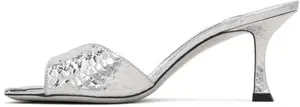 JIMMY CHOO Skye 70 Square Toe High-heeled Sandals - Silver