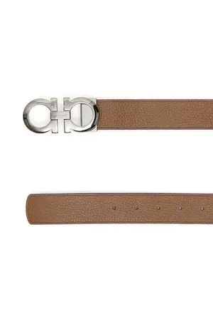 FERRAGAMO Gancini Reversible Belt - Gray