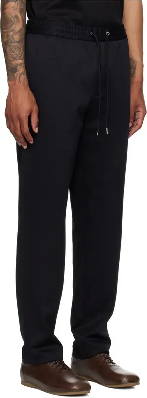 Moncler Logo Patch Tapered Trousers - Black