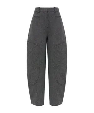 GANNI Casual Trousers With Belt Loops And Multiple Pockets