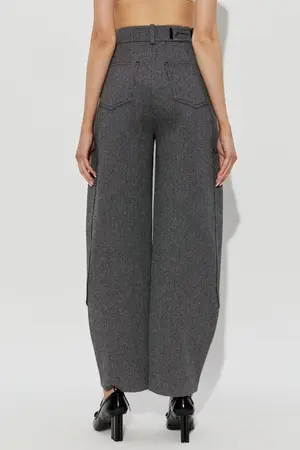 GANNI Casual Trousers With Belt Loops And Multiple Pockets