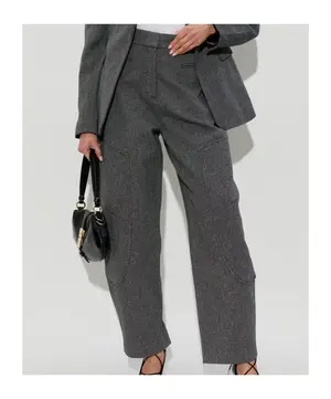 GANNI Casual Trousers With Belt Loops And Multiple Pockets