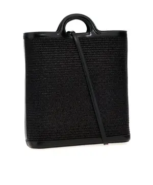 Marni Raffia Tote Bag With Logo Embroidery