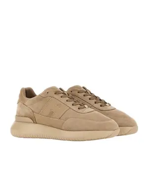 Hogan Suede Lace-up Sneakers With Nappa Leather Detailing