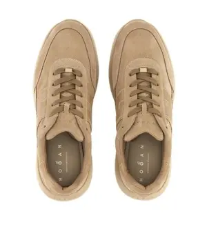 Hogan Suede Lace-up Sneakers With Nappa Leather Detailing