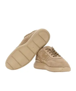 Hogan Suede Lace-up Sneakers With Nappa Leather Detailing