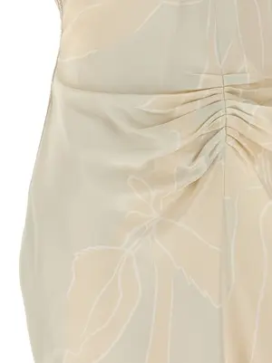 Victoria Beckham Gathered Waist Midi Dress - Multi-color