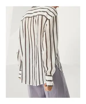 Brunello Cucinelli Sequin Embellished Striped Shirt