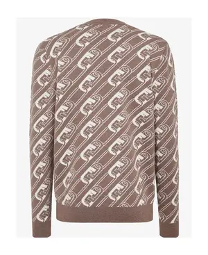 Fendi Multicolour Wool Jumper With Chain Pattern