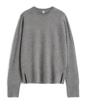 TOTEME Cashmere Crew-neck Sweater With Side Slits
