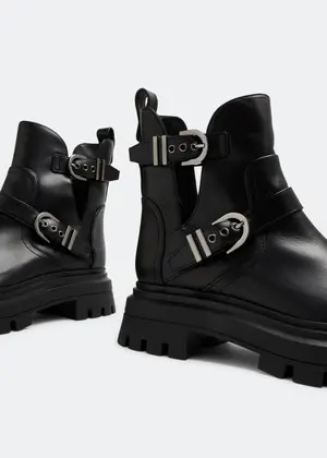 STUART WEITZMAN Maverick Bedford Moto Leather Boots