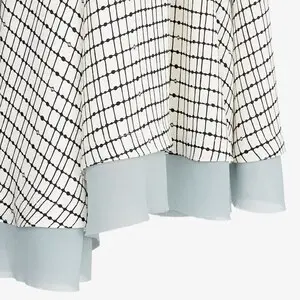 Fendi Sleeveless Grid Motif V-back Midi Dress