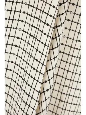 Fendi Sleeveless Grid Motif V-back Midi Dress