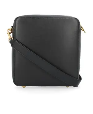 Valentino Garavani Leather Crossbody Bag With Gold Tone V Logo