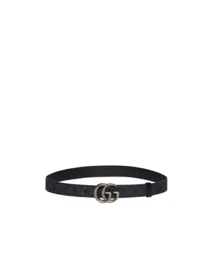 Gucci Gg Marmont Thin Belt - Black