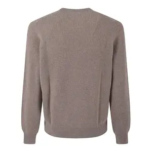 Brunello Cucinelli Ribbed Crew Neck Jumper - Gray