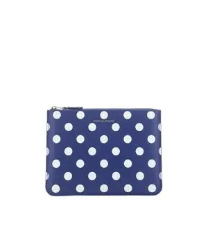 Comme Des Garçons Polka Dot Clutch Bag - Blue