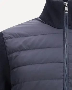 Moncler Padded Zip-up Cardigan With Zip Closure - Navy
