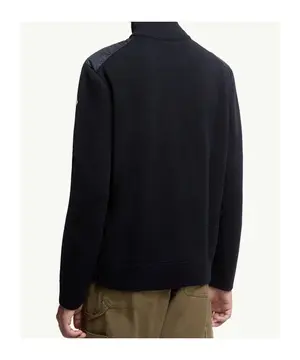 Moncler Padded Zip-up Cardigan With Zip Closure - Navy