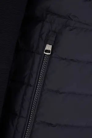 Moncler Padded Zip-up Cardigan With Zip Closure - Navy