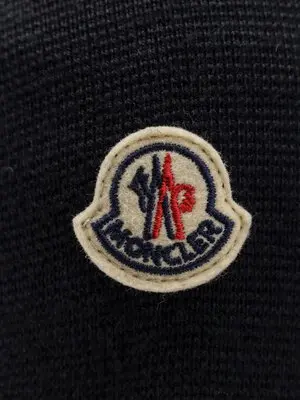Moncler Padded Zip-up Cardigan With Zip Closure - Navy