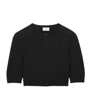 Saint Laurent Cropped Wool Cardigan
