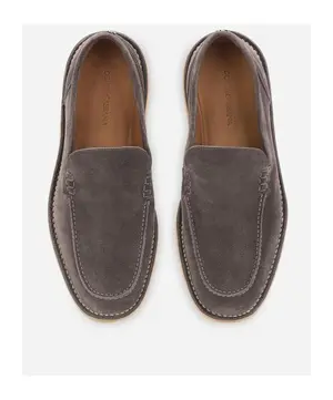 Dolce & Gabbana Dg Logo Plaque Suede Loafers - Black