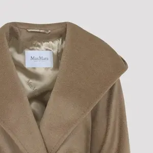 Max Mara Belted Long-sleeved Coat - Camel
