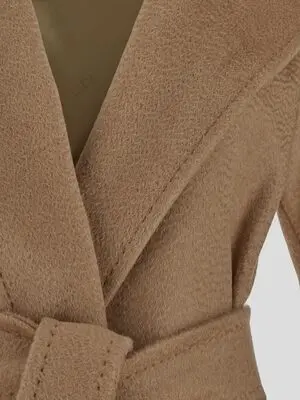 Max Mara Belted Long-sleeved Coat - Camel