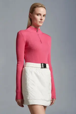 Moncler Half-zip Ribbed Logo Jumper