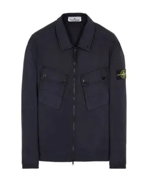 Stone Island Compass Patch Zip-up Shirt Jacket