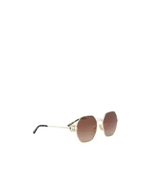 Gucci Oval Frame Sunglasses - Brown
