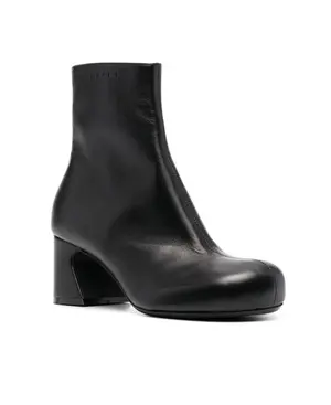 Marni Round Toe Zip-up Ankle Boots