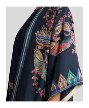 Etro Pattern-printed Open-front Kimono Jacket - Black