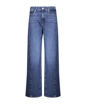 7 For All Mankind Wide-leg Embellished Jeans